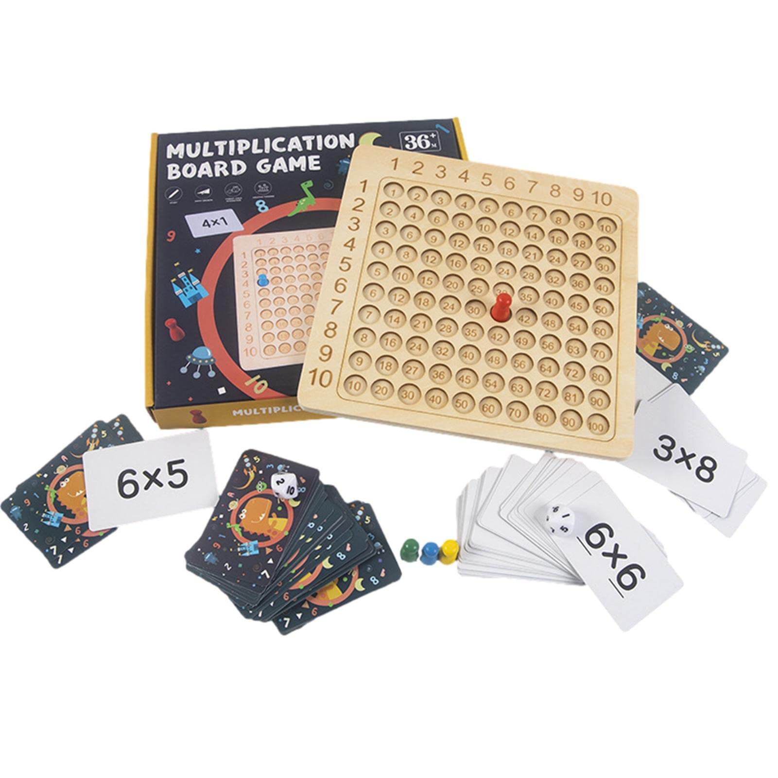 Wooden Montessori Multiplication Board Math Multiplication Board ...
