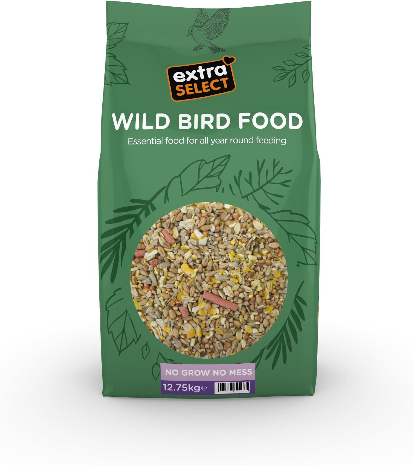 Extra Select No Grow, No Mess Bird Seed Mix for Wild Birds: All Season ...