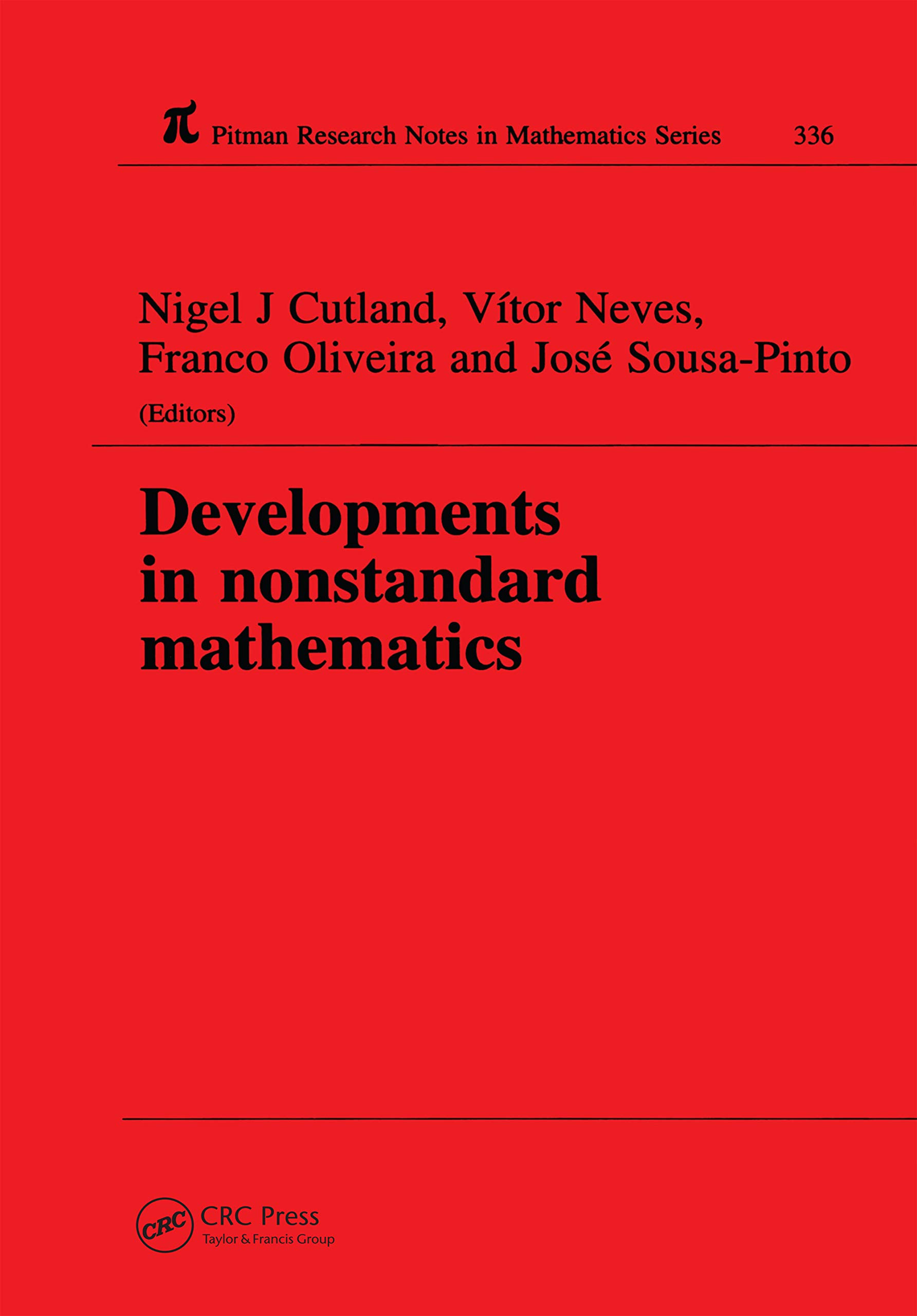 Developments in Nonstandard Mathematics (Chapman & Hall/CRC Research ...