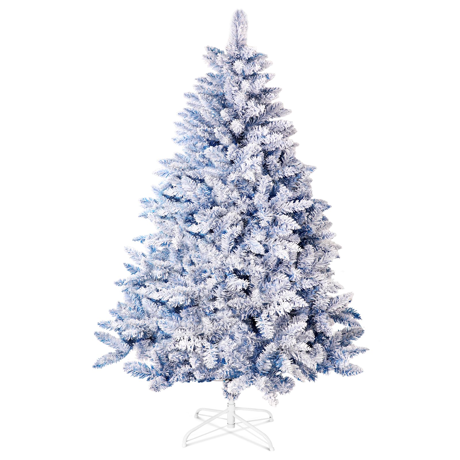 Amazon.com: Max4out 6 FT Snow Flocked Artificial Christmas Tree, Full ...
