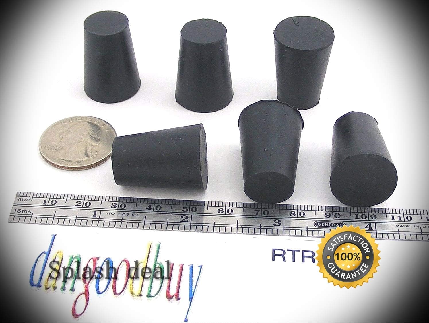 12 Rubber Stoppers - Laboratory Stoppers - Size 1 - Solid Rubber"Corks ...