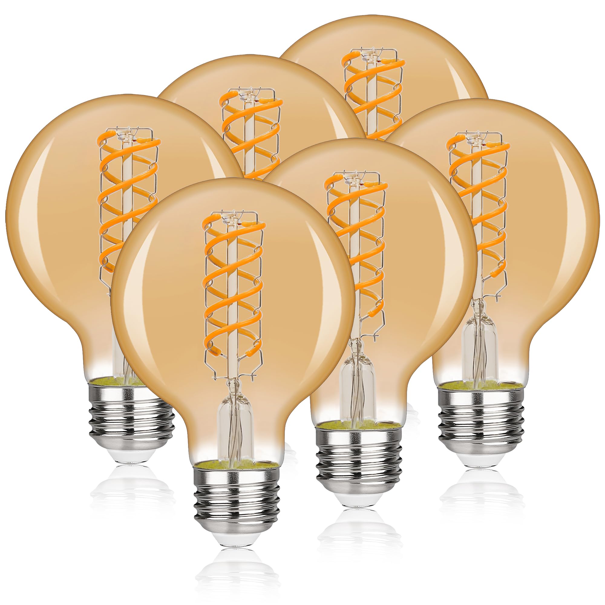Vintage Spiral Light Bulbs Eglo LEDE27 Vintage Square Spiral Dimmable