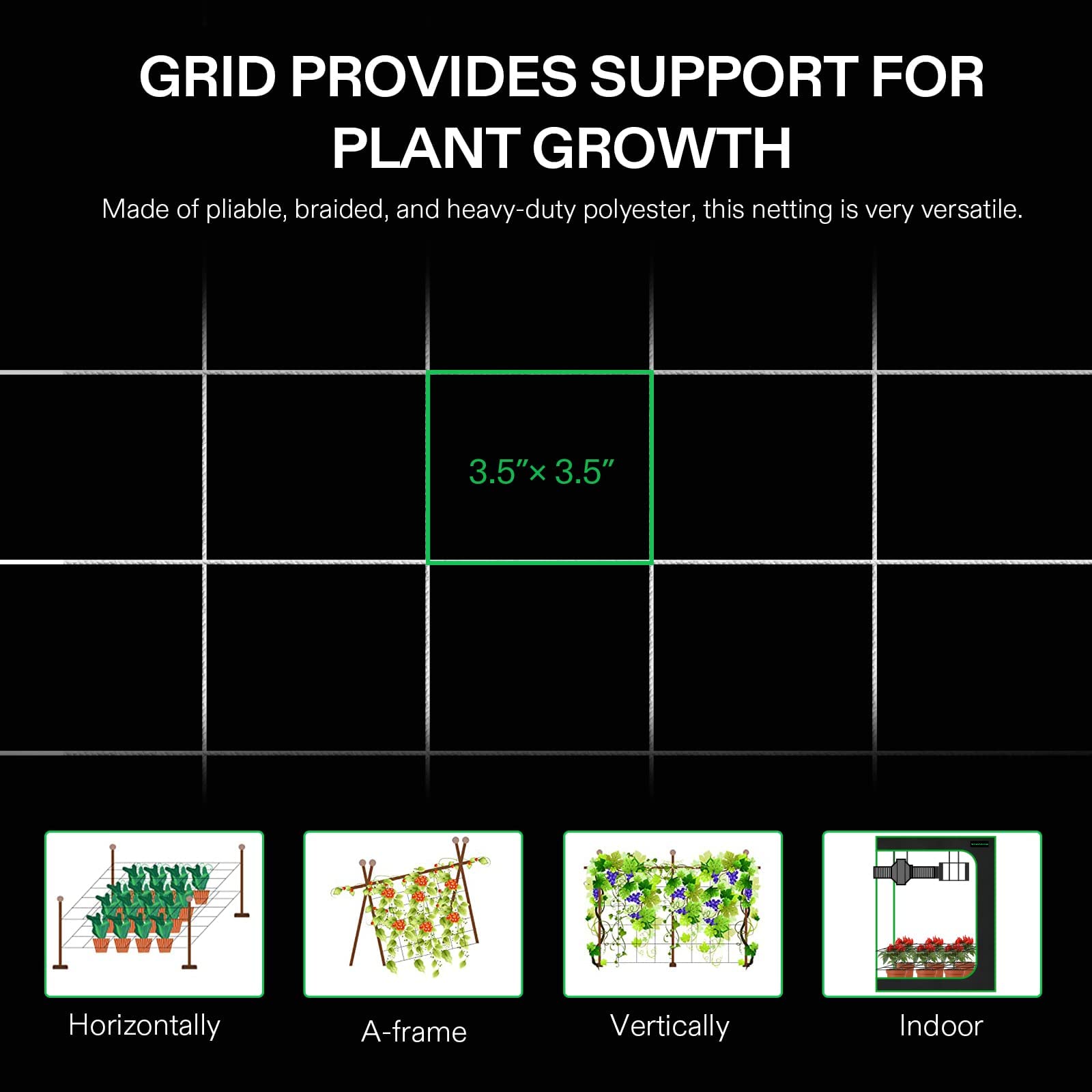 Snapklik.com : VIVOSUN 5 X 30 Ft Plant Trellis Netting, Heavy-Duty ...