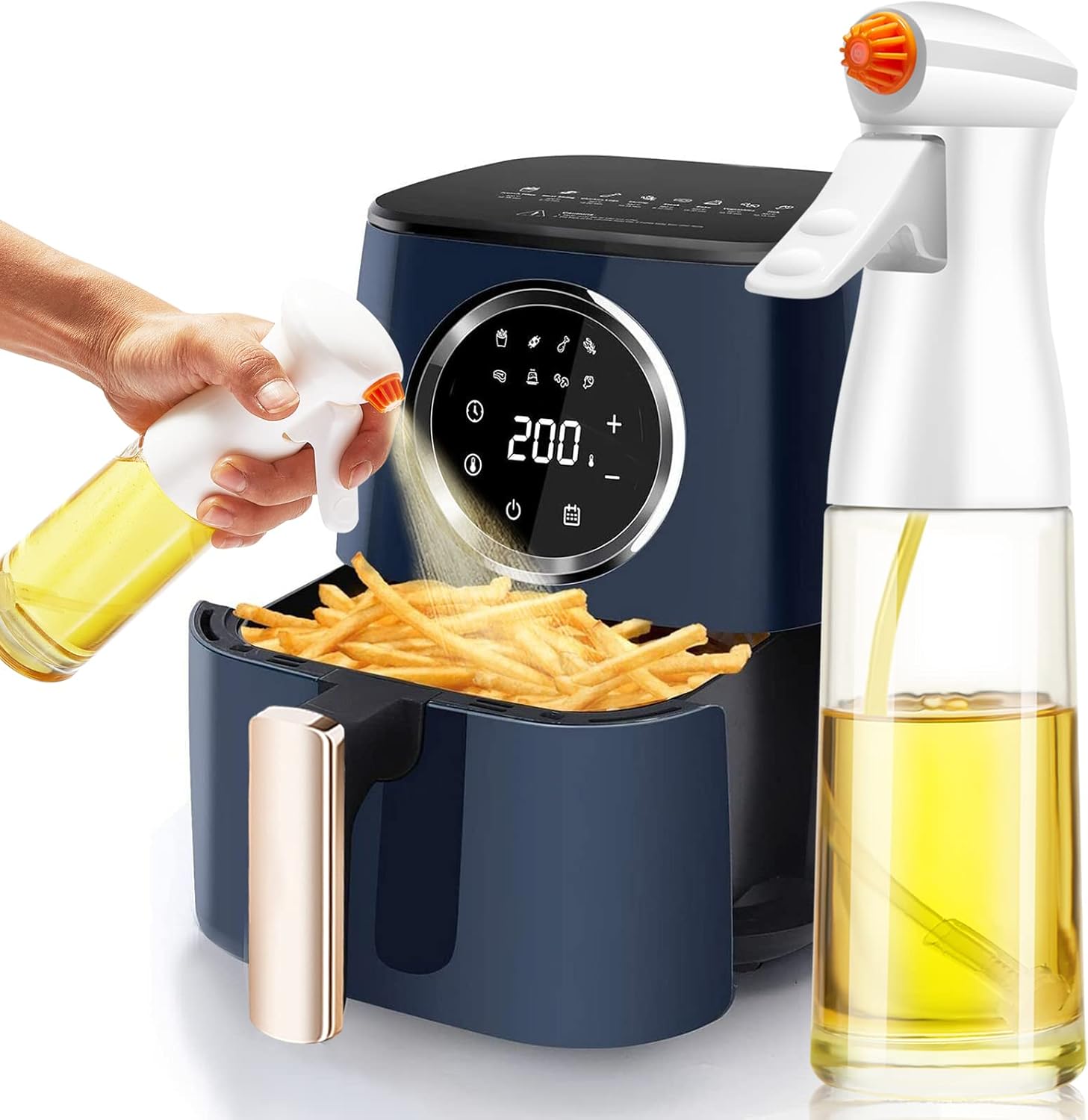 Amazon.com: Oil Sprayer for Cooking, 200ml Glass Oil Spray Bottle for ...