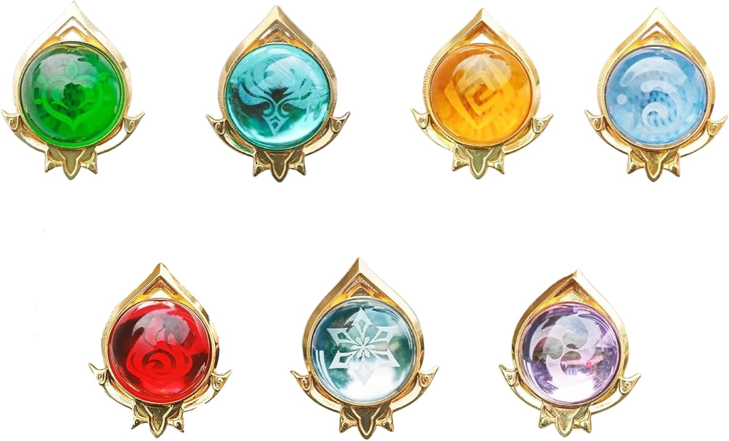 Amazon.com: Genshin Sumeru Vision Pendant Metal Keychain (7pcs full set ...