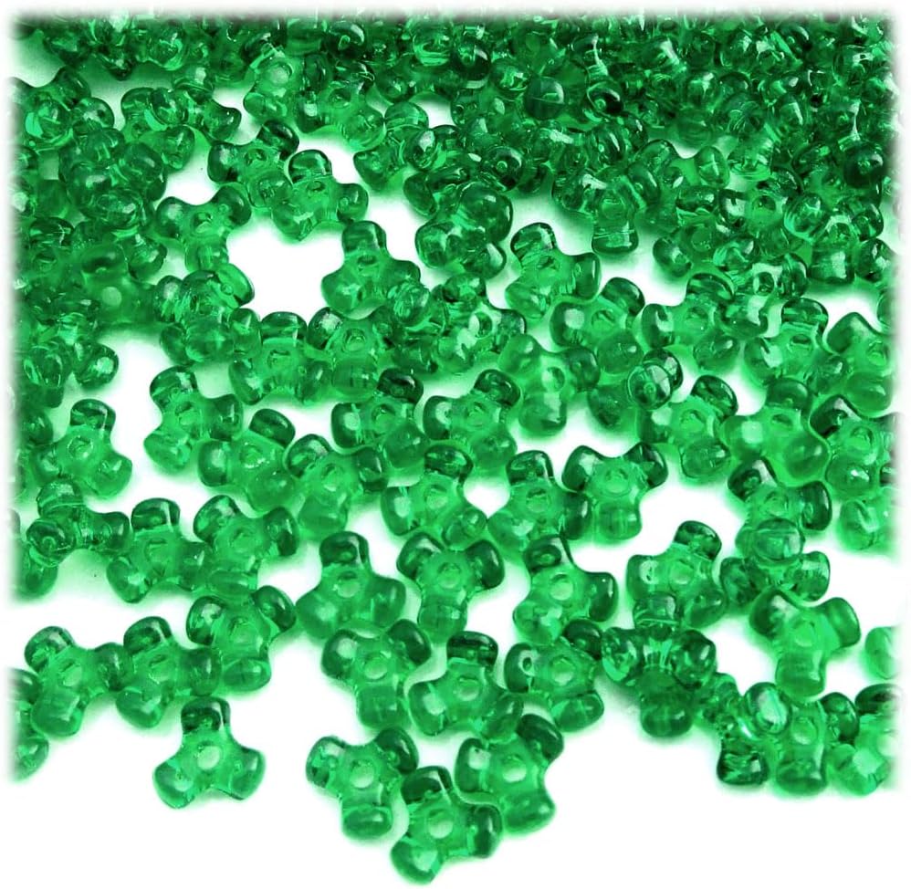 Amazon.com: JOLLY STORE Crafts Silver Glitter Tri Beads 500pc Made in ...