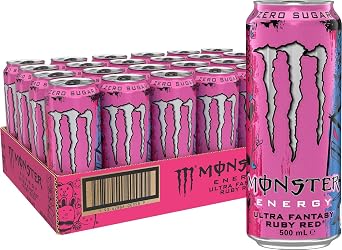 Monster Energy Drink Ultra Fantasy Ruby Red 24 x 500ml : Amazon.com.au ...