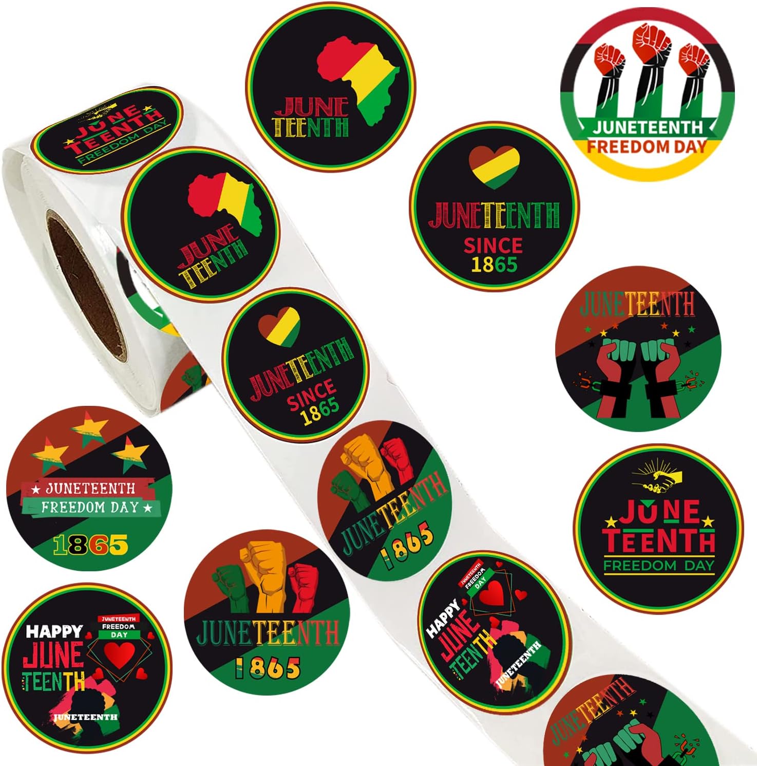 Amazon.com: 500PCS Juneteenth Party Stickers - Black Freendom Day Gifts ...