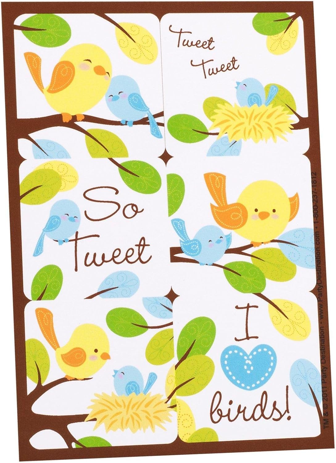 Amazon.com: Sweet Tweet Bird Blue - Sticker Sheets (4) : Toys & Games