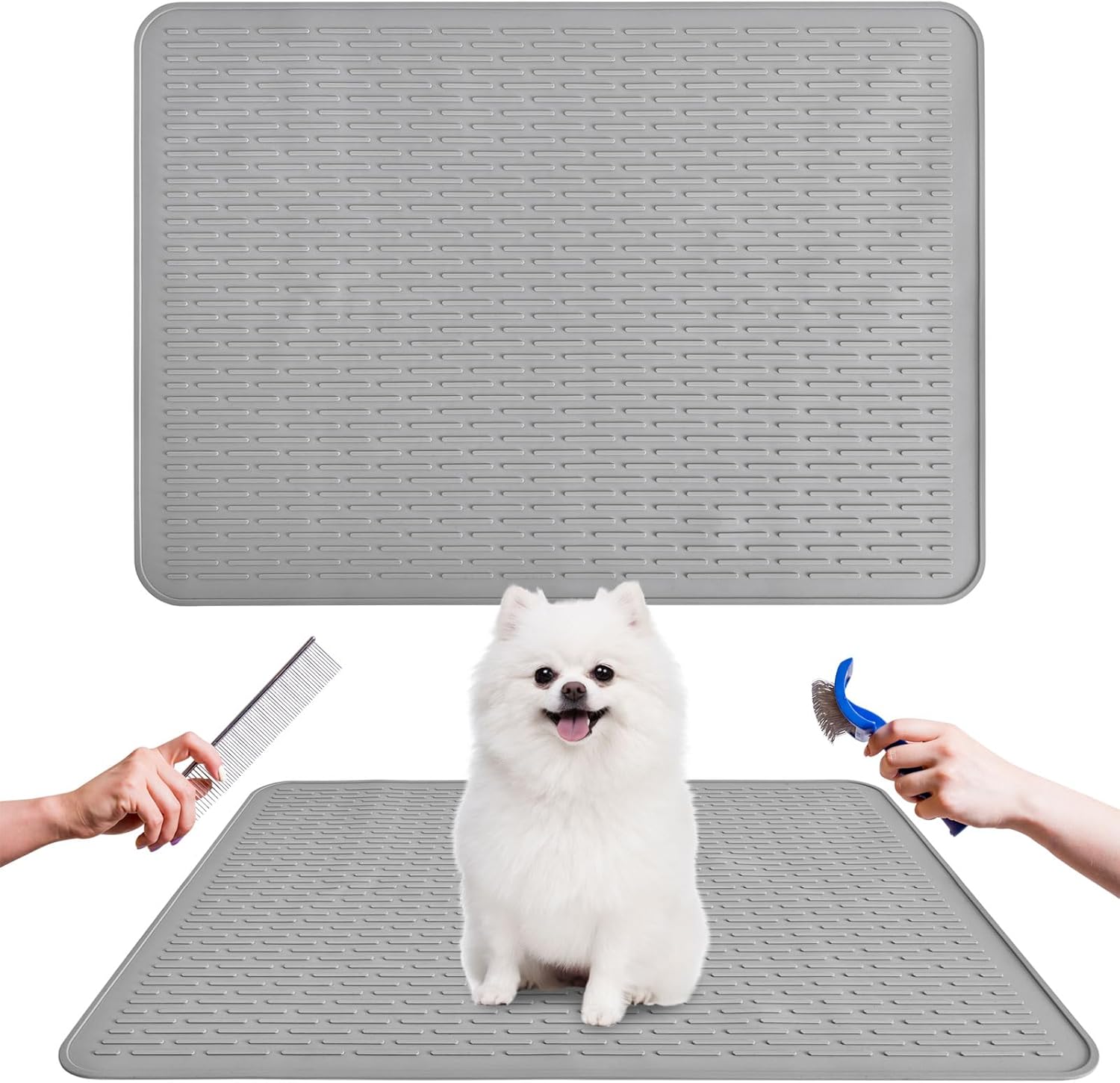 Amazon.com : Avoirdus Grooming Table Mat for Dog, 28 x 20 Inches, Grey ...