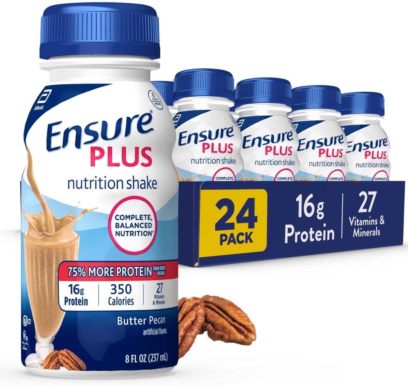 Amazon.com: Ensure Plus Butter Pecan Nutrition Shake, Meal Replacement ...