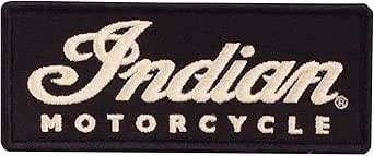 Amazon.com: Indian Motorcycle Embroidered Script Logo Patch, Black ...