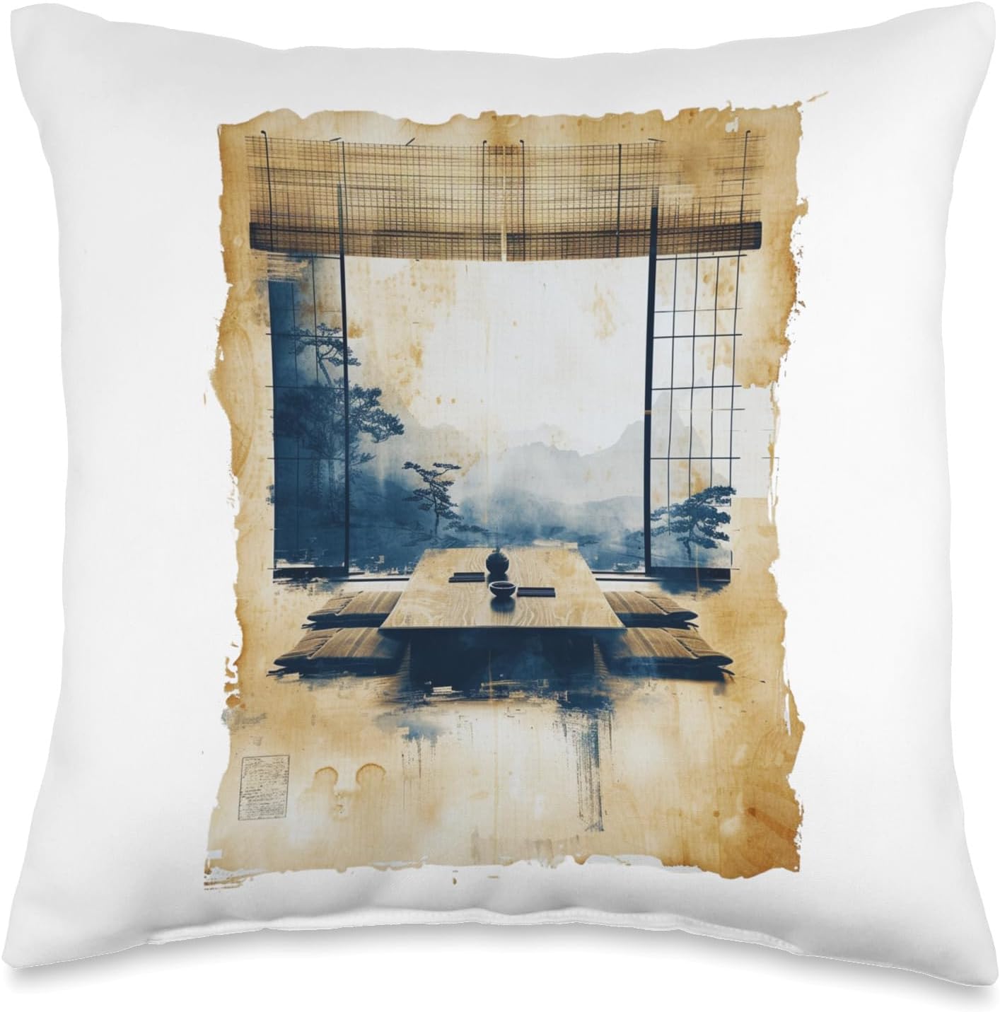 Amazon.com: Traditional Table Papyrus Scroll Kotatsu Japanese Art Throw ...