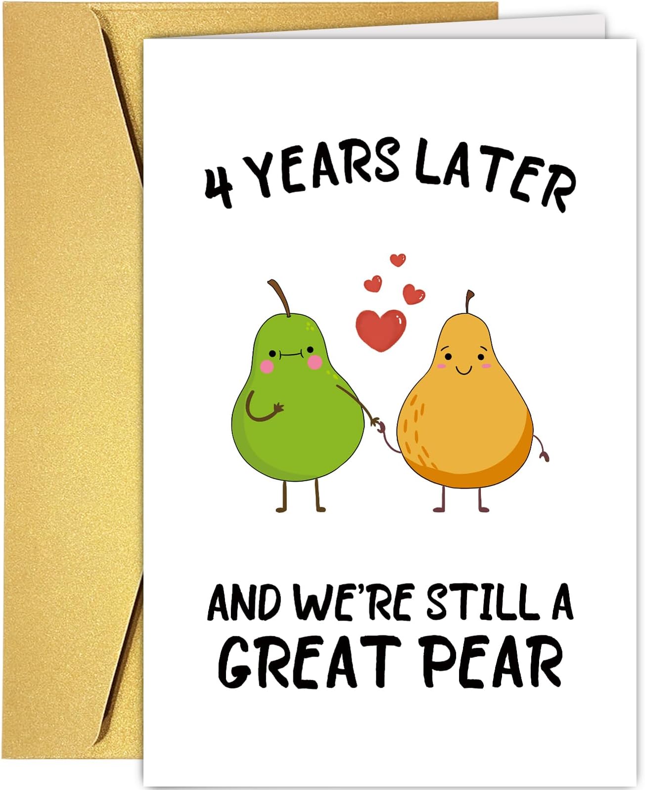 Amazon.com: Funny Four Years Anniversary Cards for Couples, Romantic 4 ...
