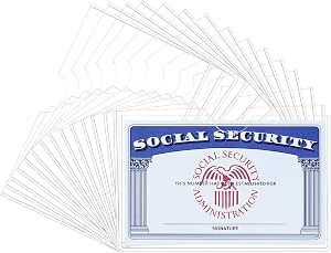 Amazon.com: Social Security Card Protector Sleeves,15 Pack Social ...
