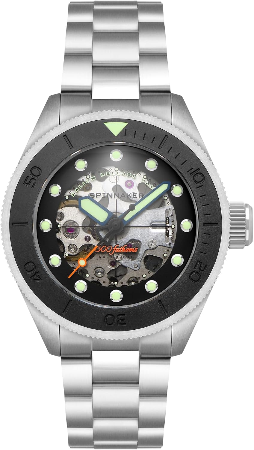 Amazon.com: Spinnaker Men's 45mm Piccard Skeleton Automatic Dust Black ...