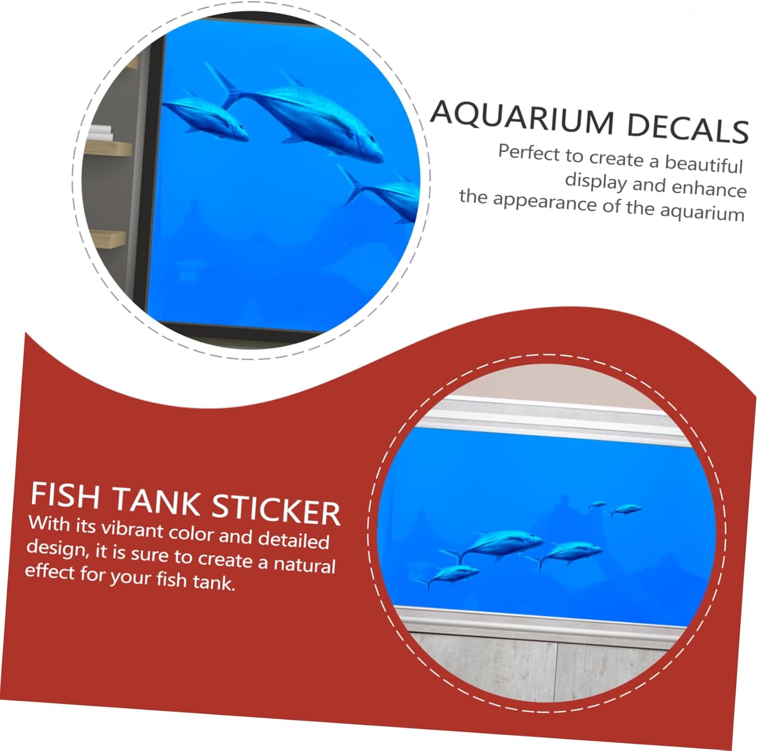 POPETPOP 4 Pcs Fish Tank Stickers Aquarium Fish Tank Background ...