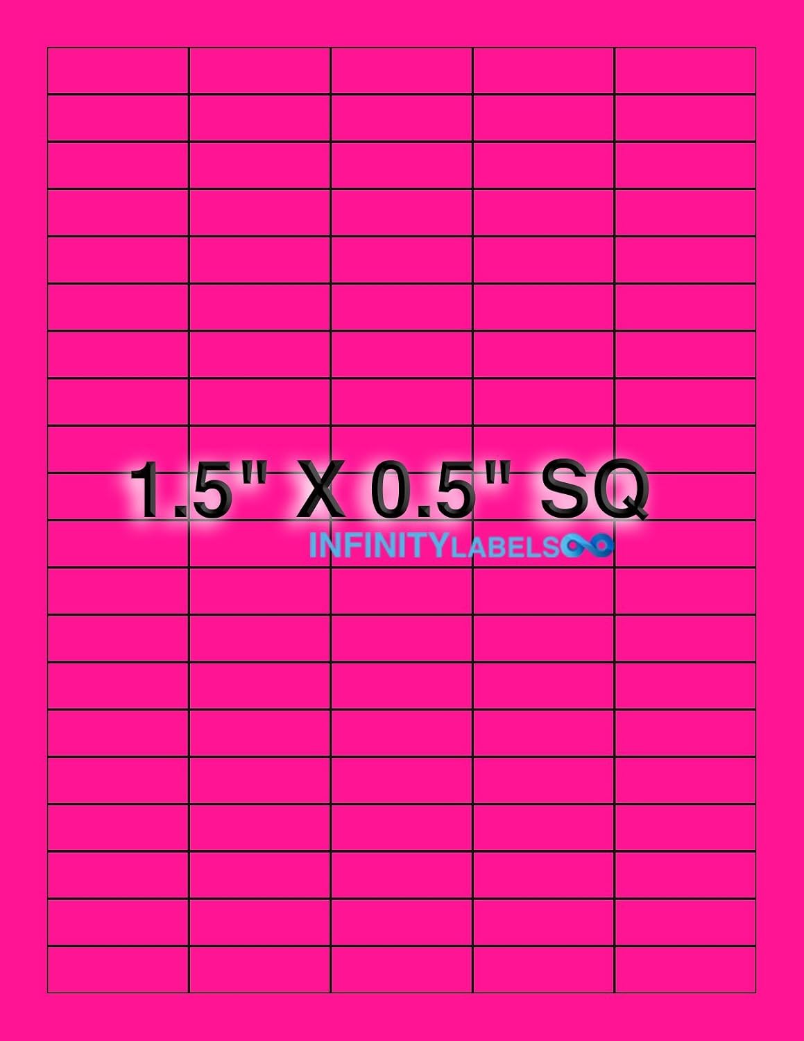 Amazon.com : 100 Laser Label Sheets, Fluorescent Pink Paper 1.5in. x ...