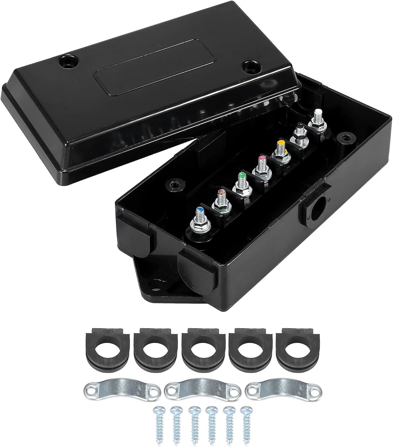 Buy X AUTOHAUX 7 Gang Way Trailer Wire Connector Junction Box ...