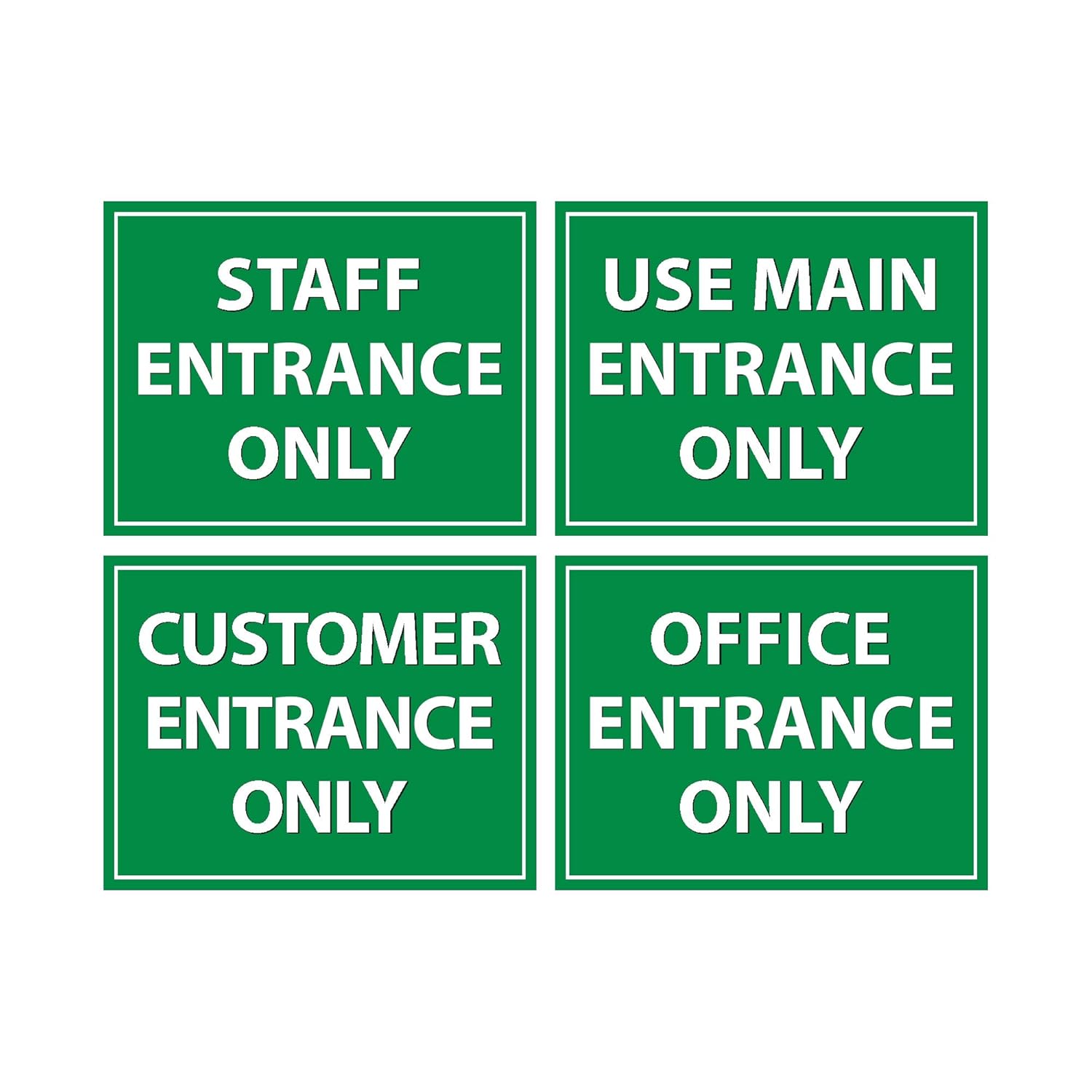 Anne Print Solutions® Staff Entrance Only Stickers Customer Entrance ...