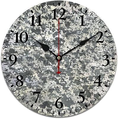 Amazon.com: Mvirnsw Wall Clock, Silver Faux Glitter Glam Bling Wall ...