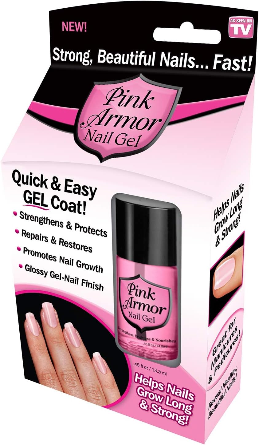 Pink Armor Nail Growth Formula Treatments, 0.45 Fluid Ounce : Amazon ...