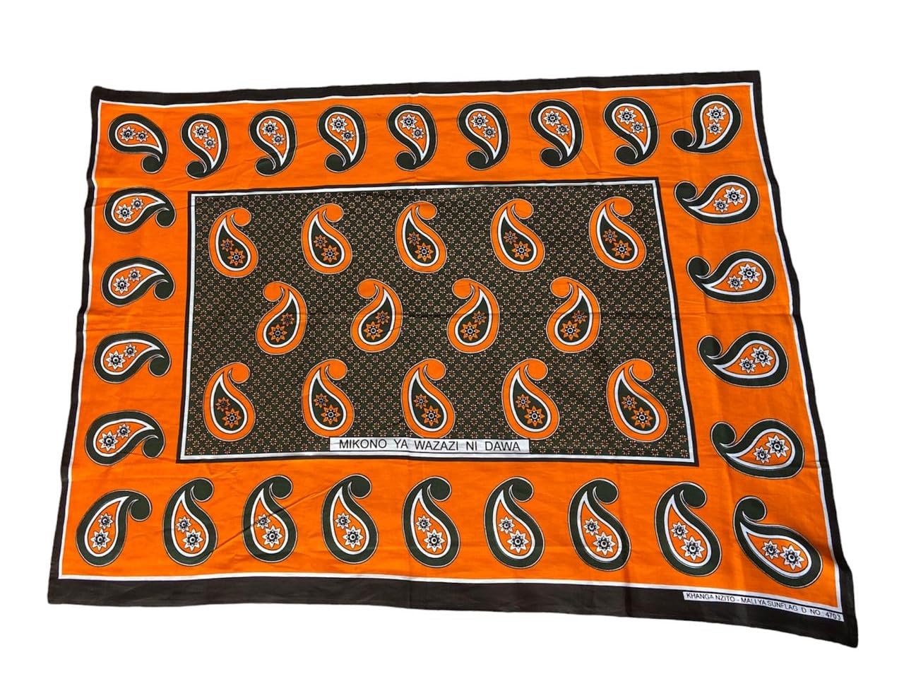 Amazon.com: Original African shuka/wrapper/kanga/African Cotton Fabric ...