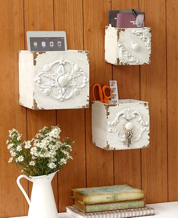 Amazon.com: The Lakeside Collection Vintage-Inspired Wall Art Boxes ...