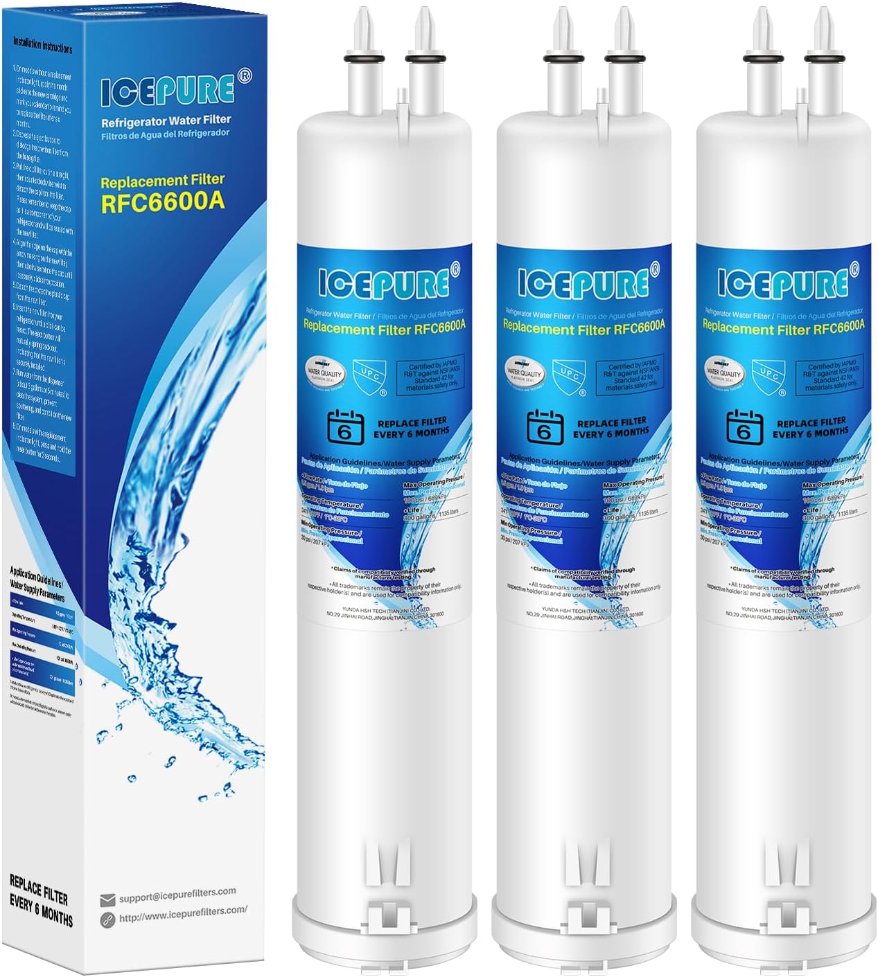 ICEPURE Replacement for 4396841, Everydrop® Filter 3, EDR3RXD1, 4396710 ...