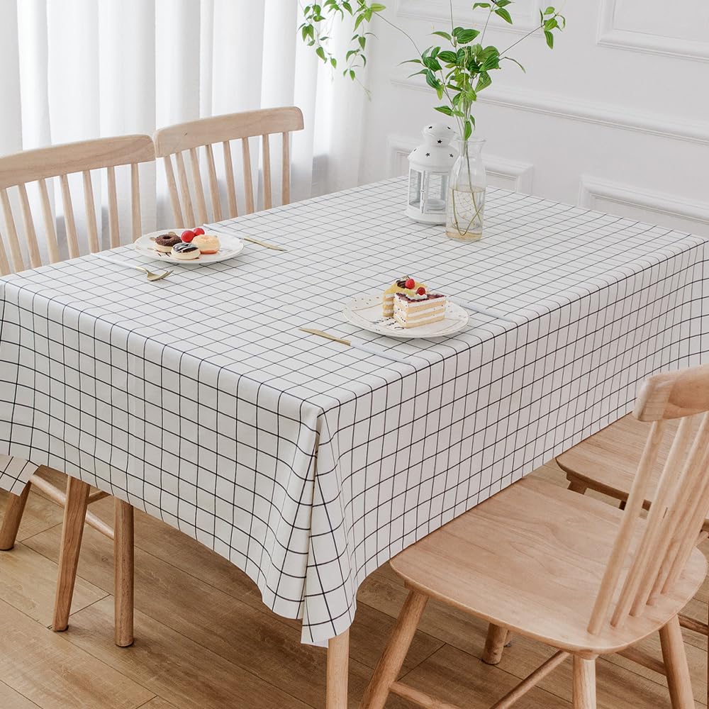 Amazon.com: TruDelve Heavy Duty Vinyl Table Cloth Plastic Tablecloths ...