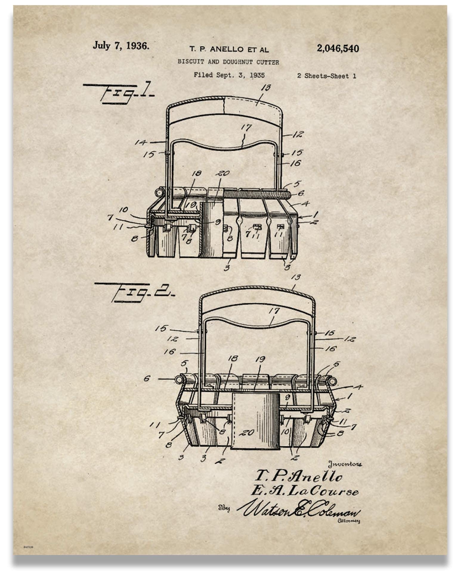 Vintage Donut Drawings