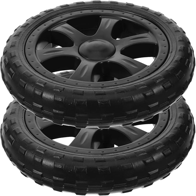 JECOMPRIS 2pcs Black Shopping Cart Wheels Replacement Plastic Foldable ...
