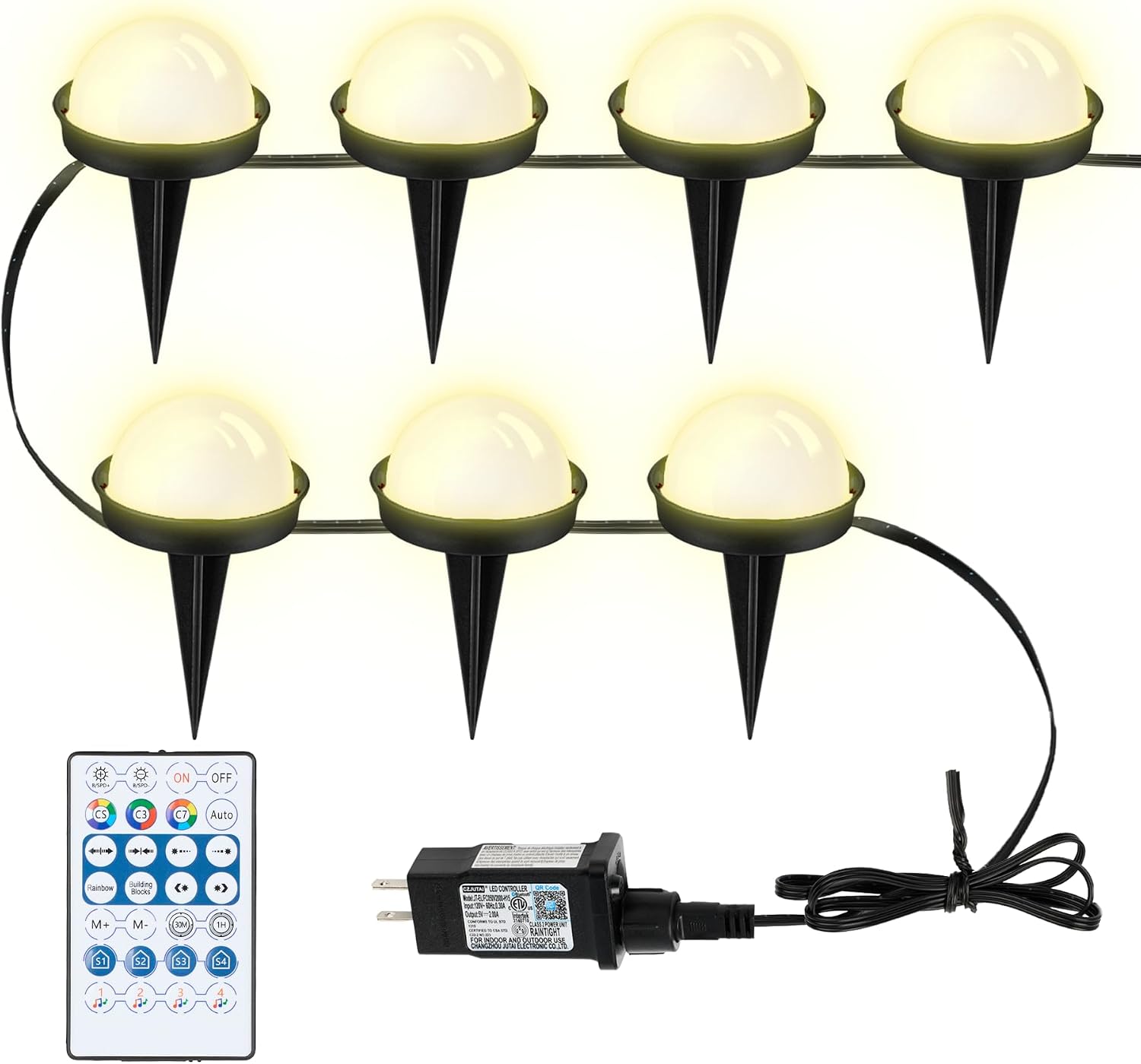 MAGGIFT 25 Pack Outdoor Ground Lights, IP68 Low Voltage Pathway Lights ...