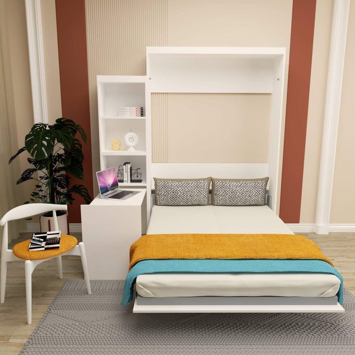 Amazon.com: WOXYX Queen Size Vertical Murphy Bed Can Be Folded into a ...