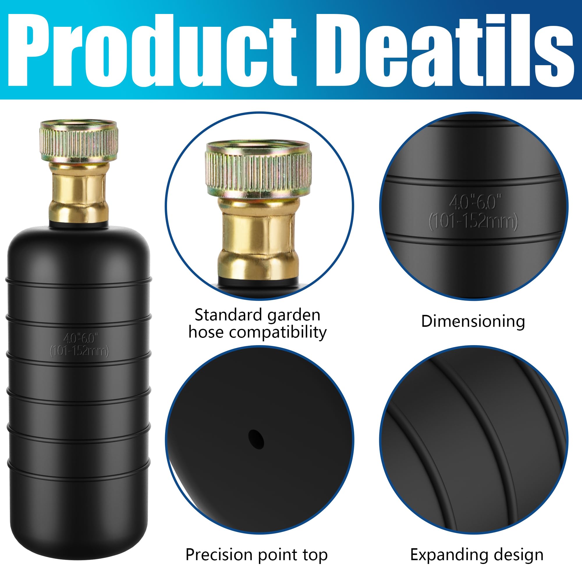 Snapklik.com : 3 Pcs Drain Bladders,Rubber Bladder Drain Cleaners Fit 1 ...