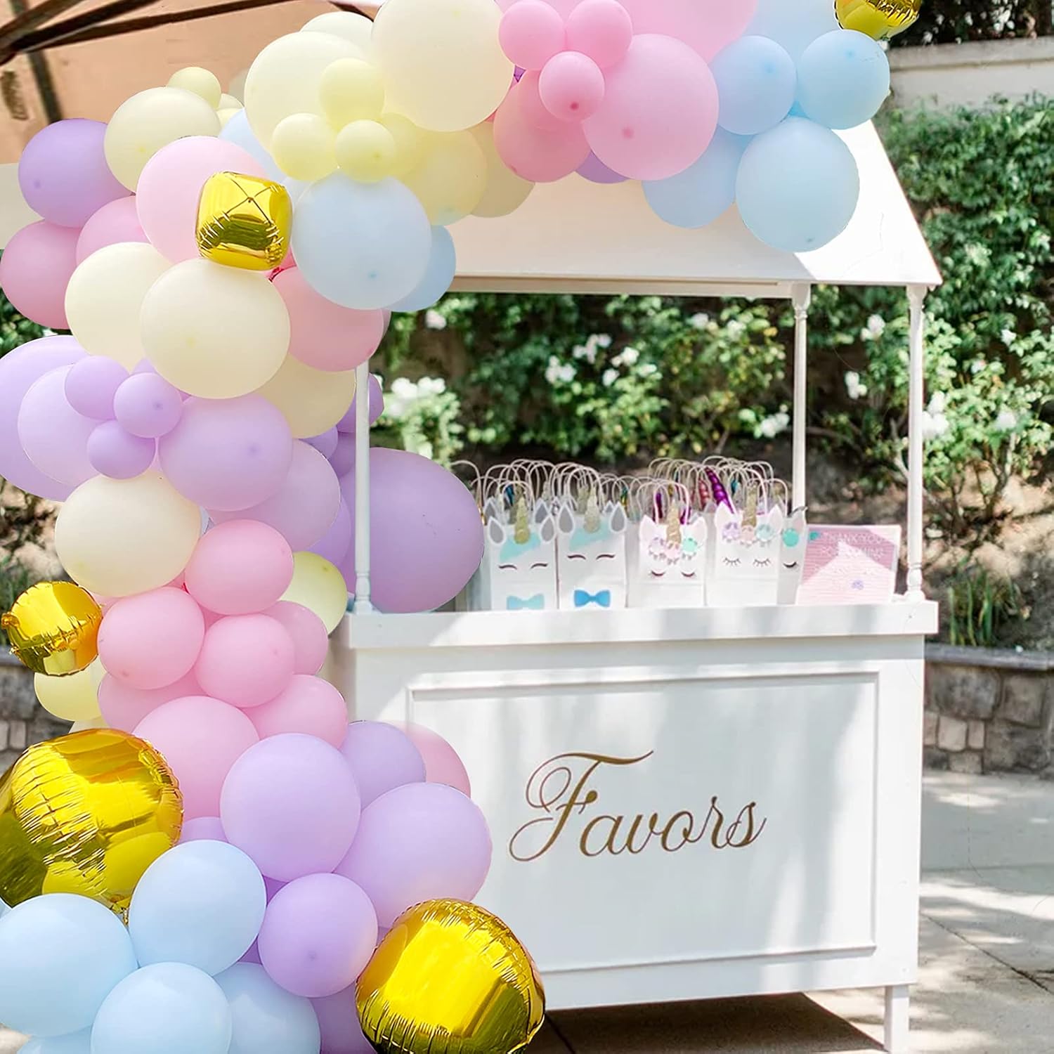 Buy Pastel Balloon Garland Arch Kit 120pcs Assorted Macaron Pink Blue ...