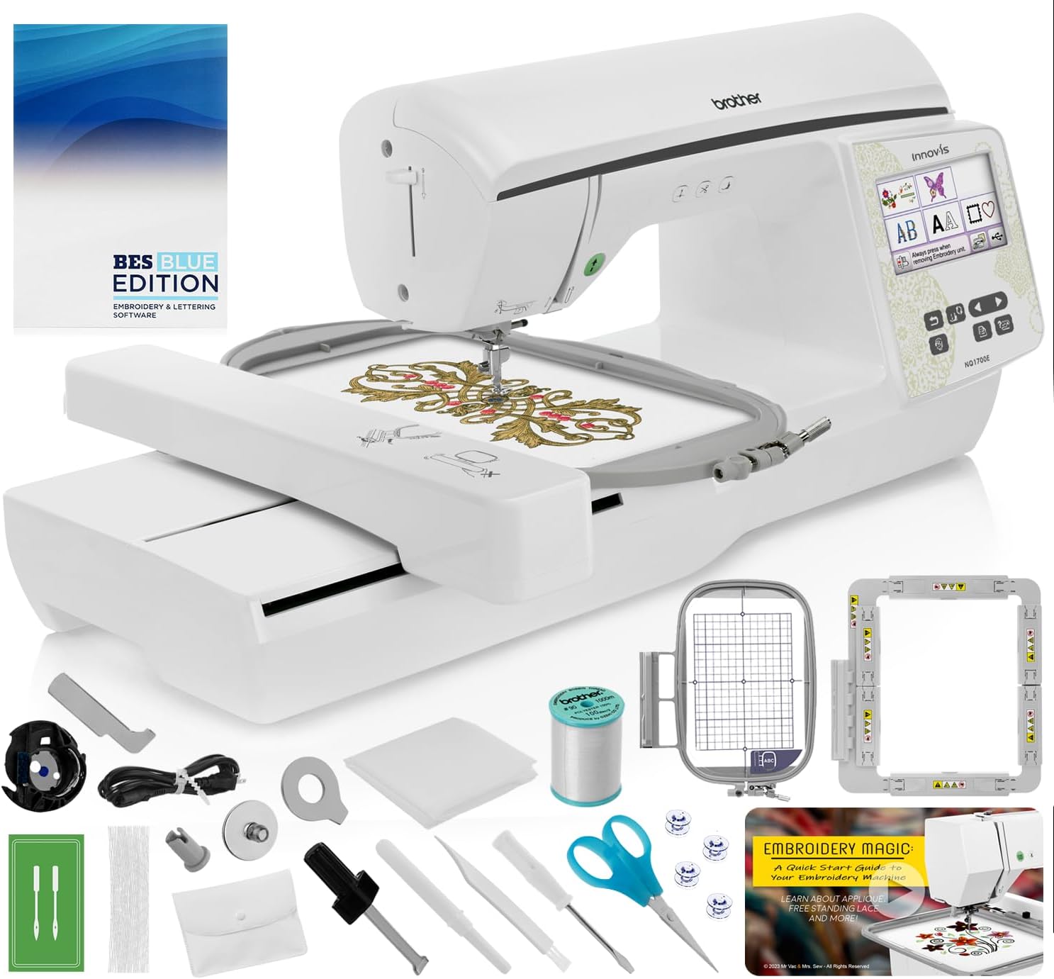 Amazon.com: Brother SE700 Embroidery & Sewing Machine with Starter Bundle
