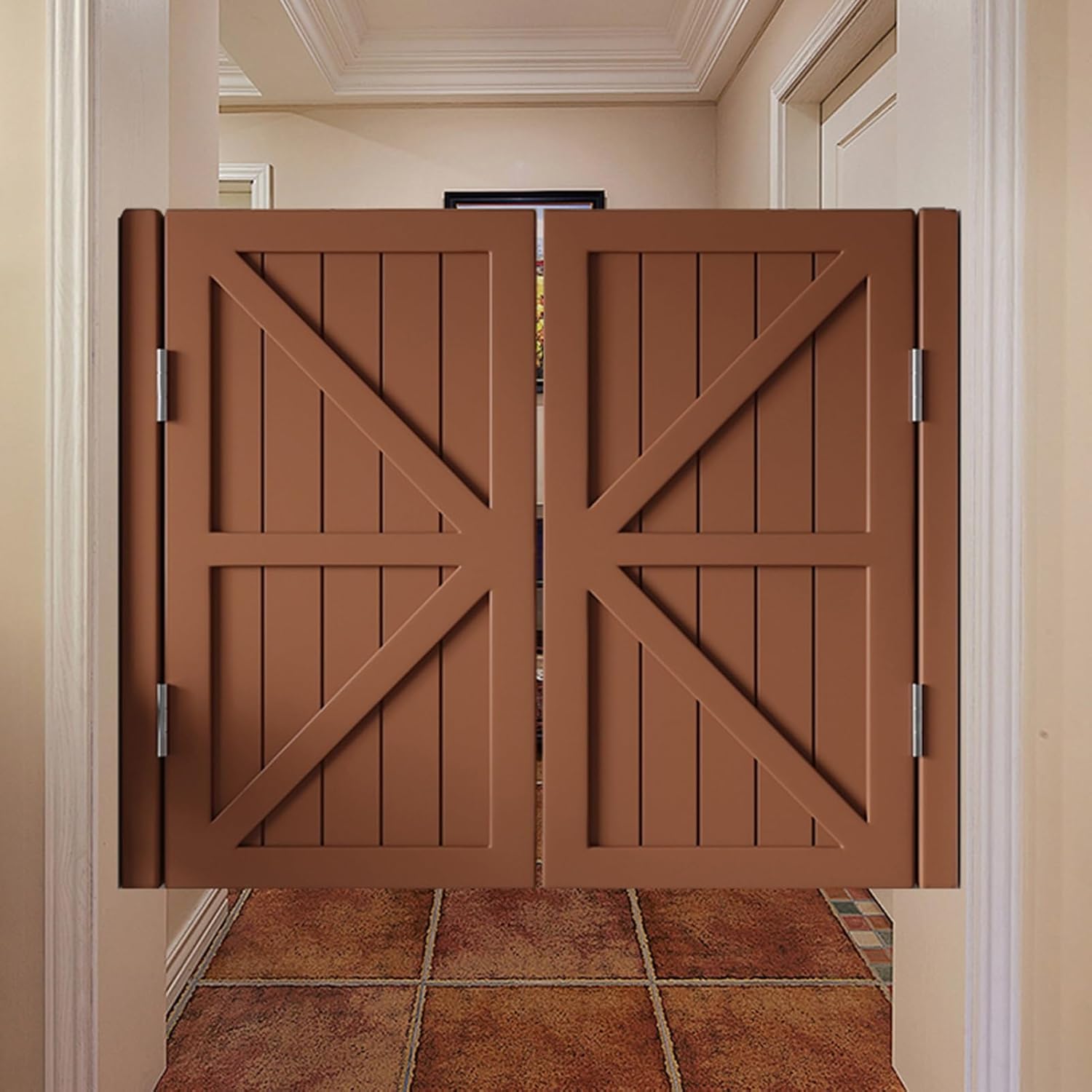 Smart Home,Solid Wood Saloon Doors W80cmxH90cm, 2-Paneled Swinging Cafe ...