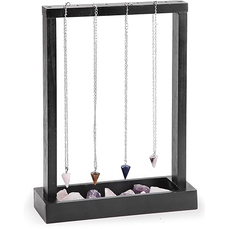 Amazon.com: Kihomi Pendulum Display Stand with Tray | Wooden Crystal ...