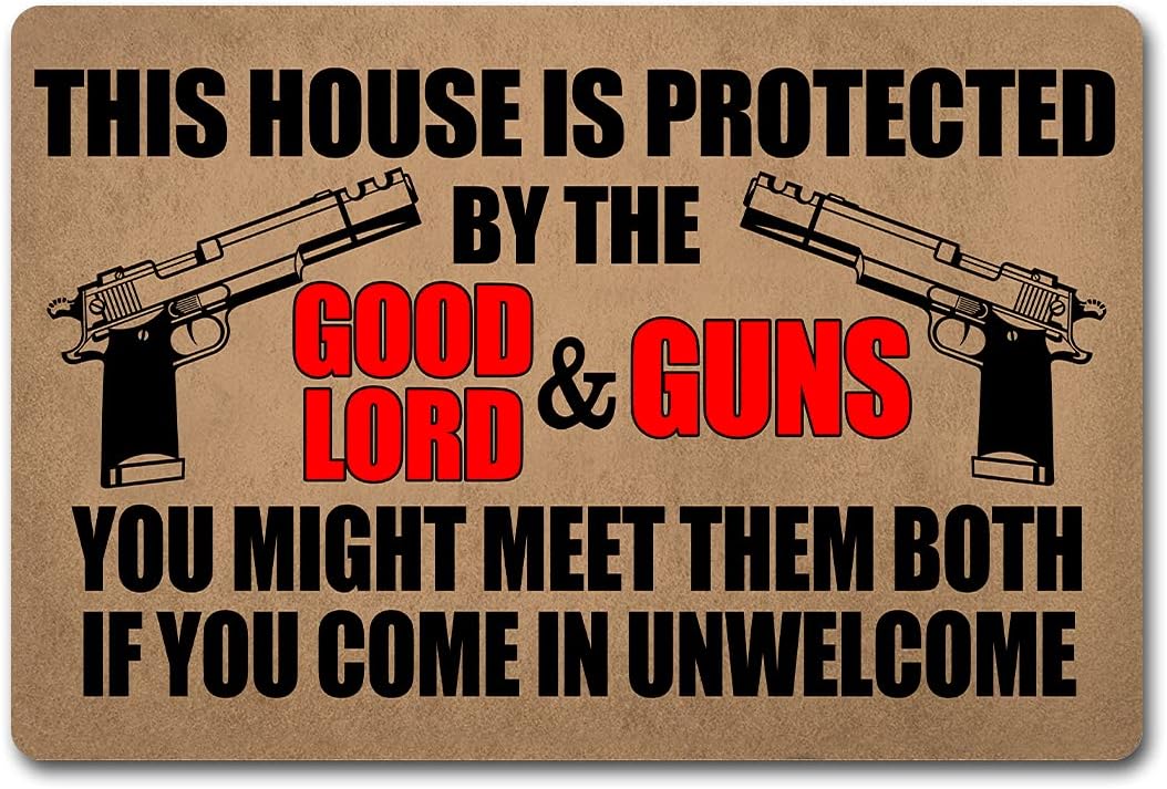 Amazon.com: Welcome Doormat For Entrance Way Monogram Mats 23.7"(L) x ...