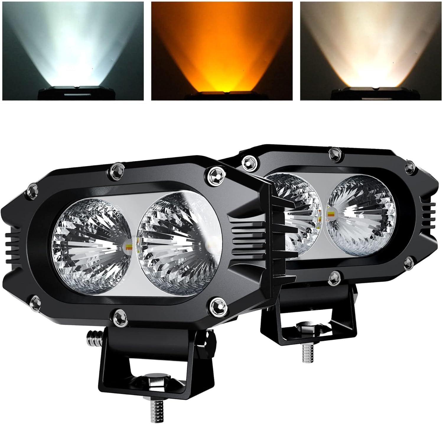 Amazon.com: SLARY 2PCS 4 Inch LED Work Lights Spot Single Row White ...