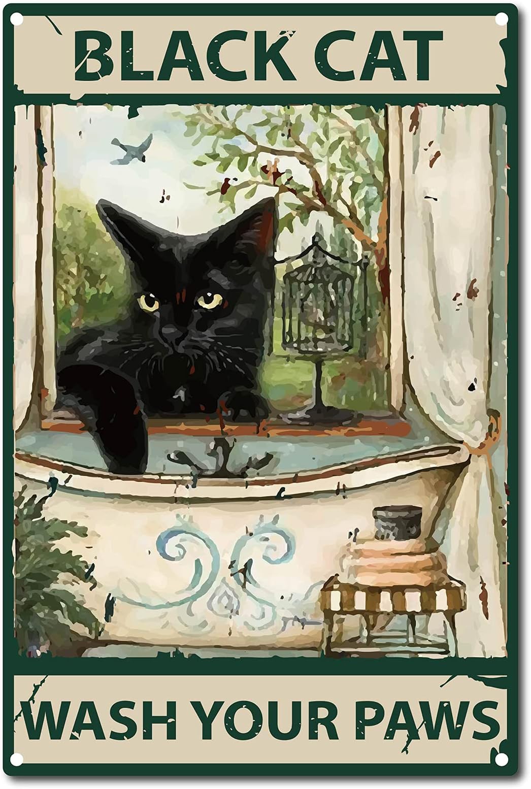 Éditions Clouet 29038 - Petite plaque métal 15x21 cm "Cadum - Bain de ...
