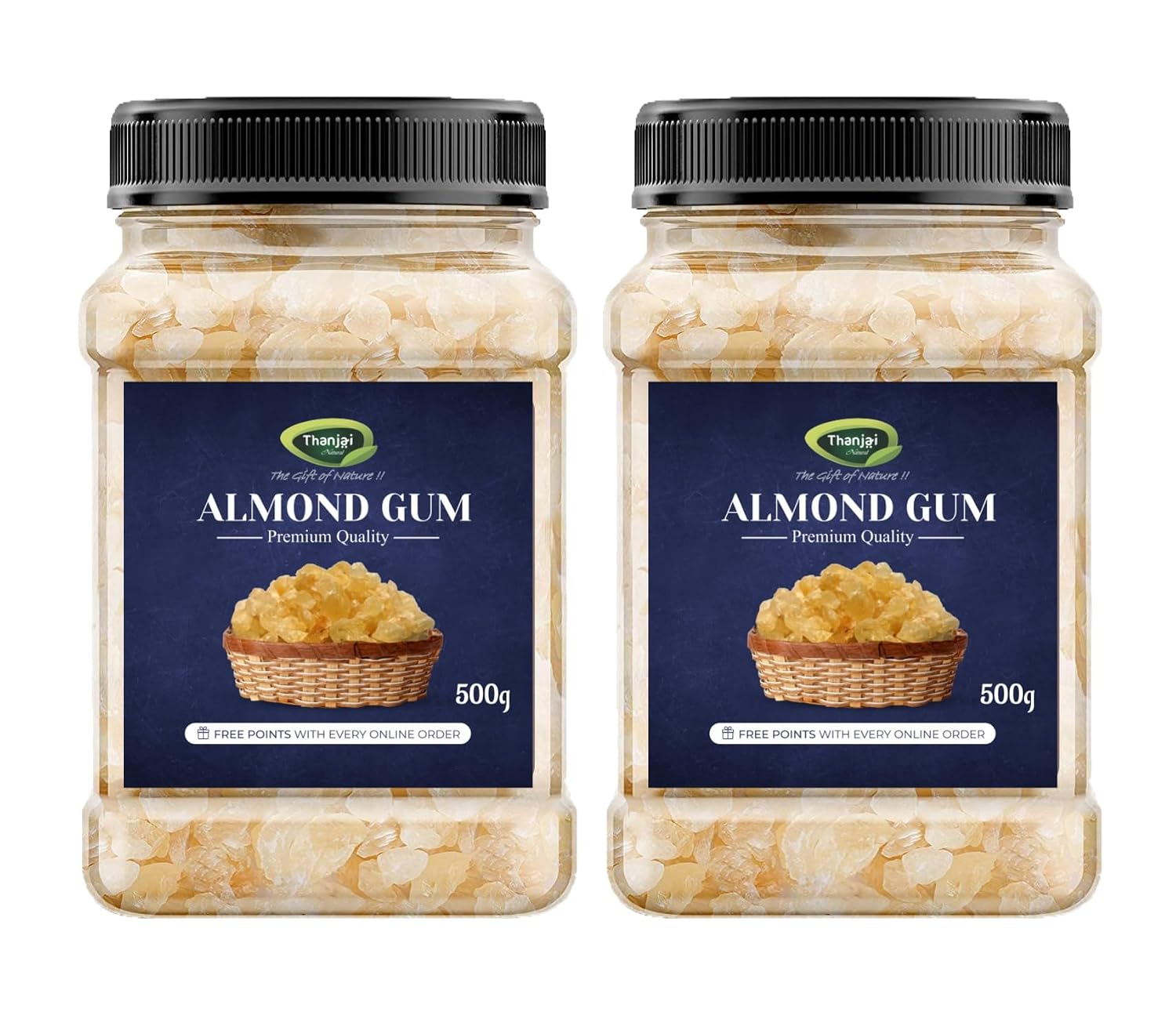 Thanjai Natural 1kg Almond Gum | Badam Pisin | Badam Gum, Premium Best ...