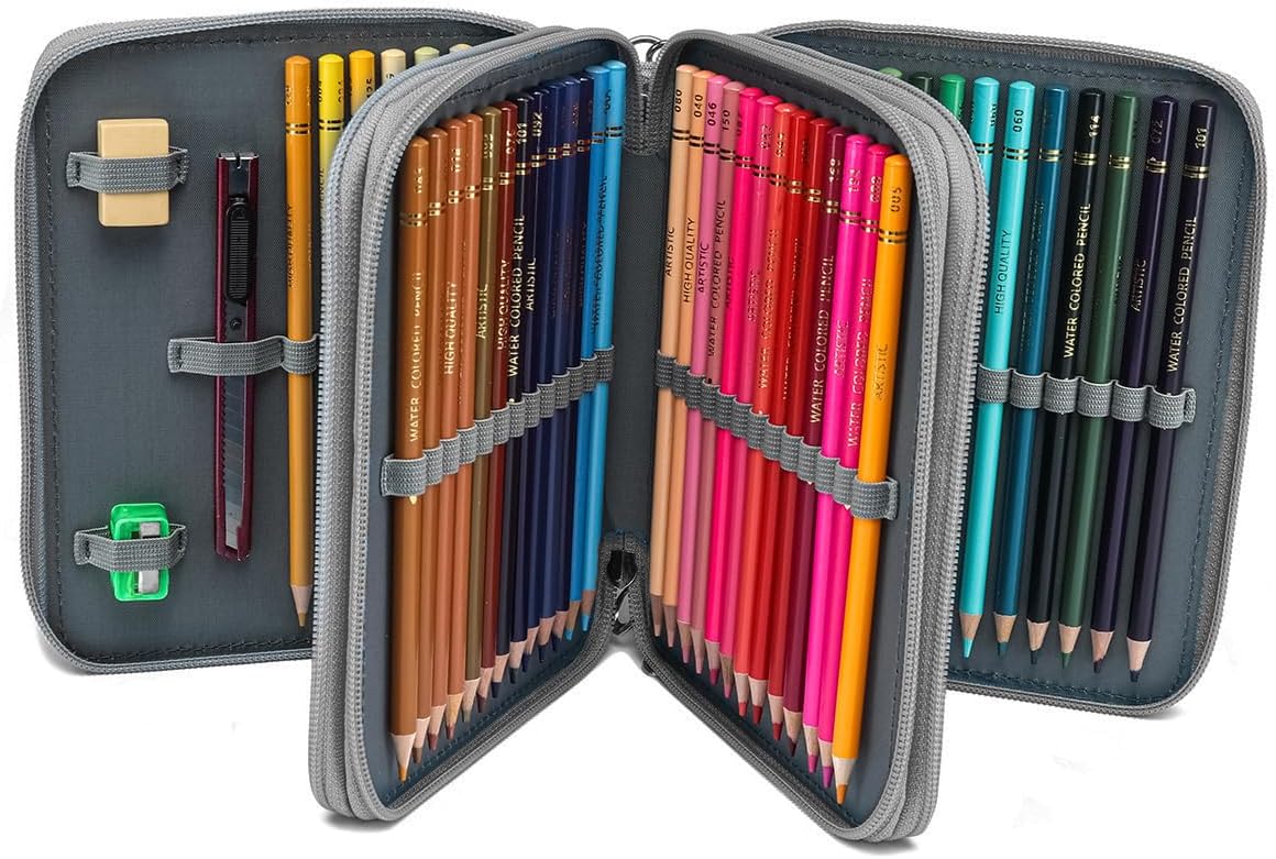 Amazon.com: YOUNGCOL 72 Slots Oxford Fabric Pencil Holder Colored ...