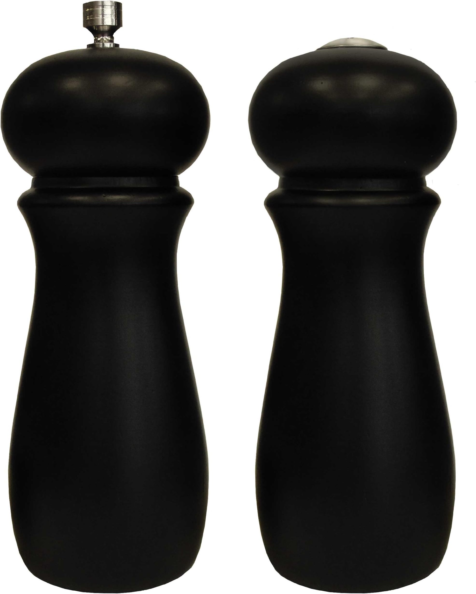 Amazon.com: Evelyne 2-Piece Set Salt & Pepper Glass Shaker Stainless ...