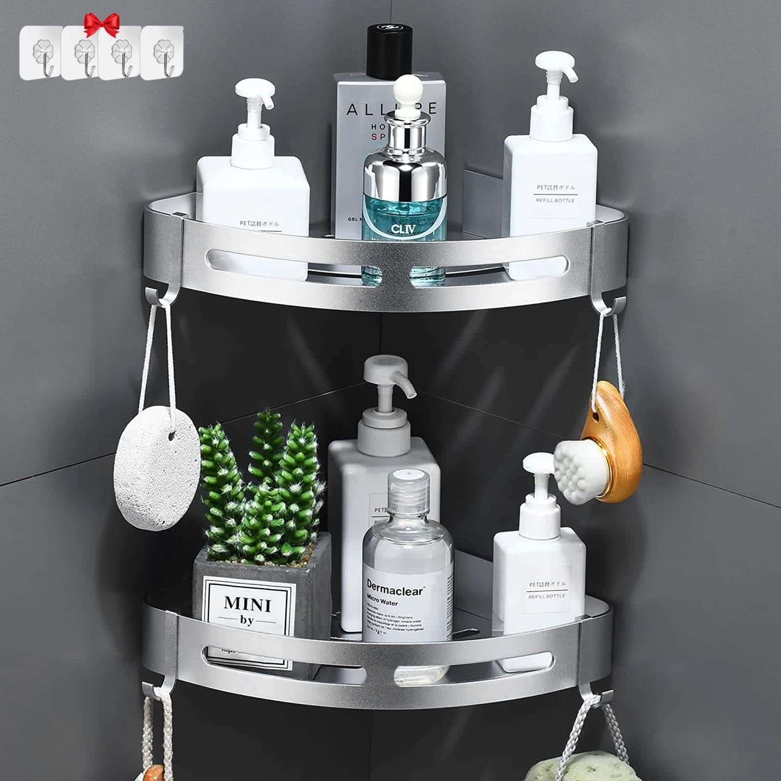 Tisaney Estante para Baño Sin Taladro Esquinero para Baño Regadera ...