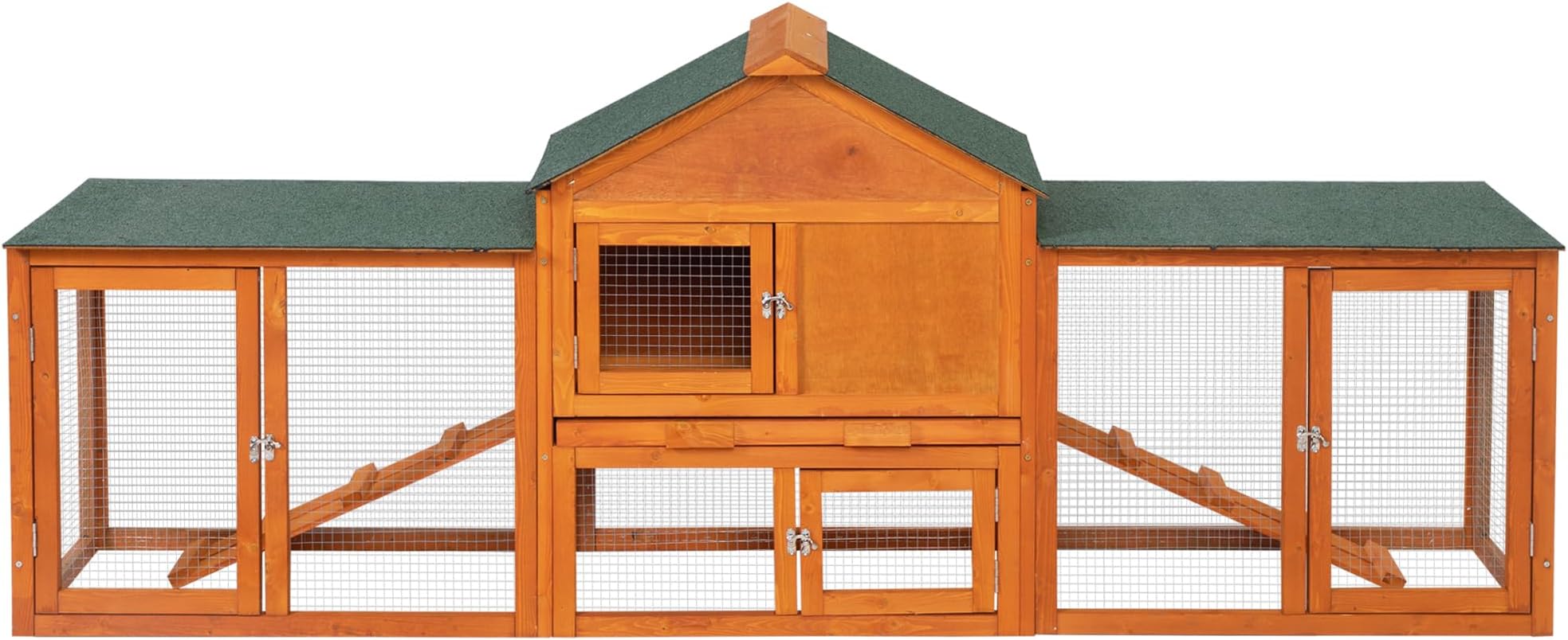 Amazon.com: COZIWOW 83” Extra Large Wooden Rabbit Hutch Outdoor Easy to ...