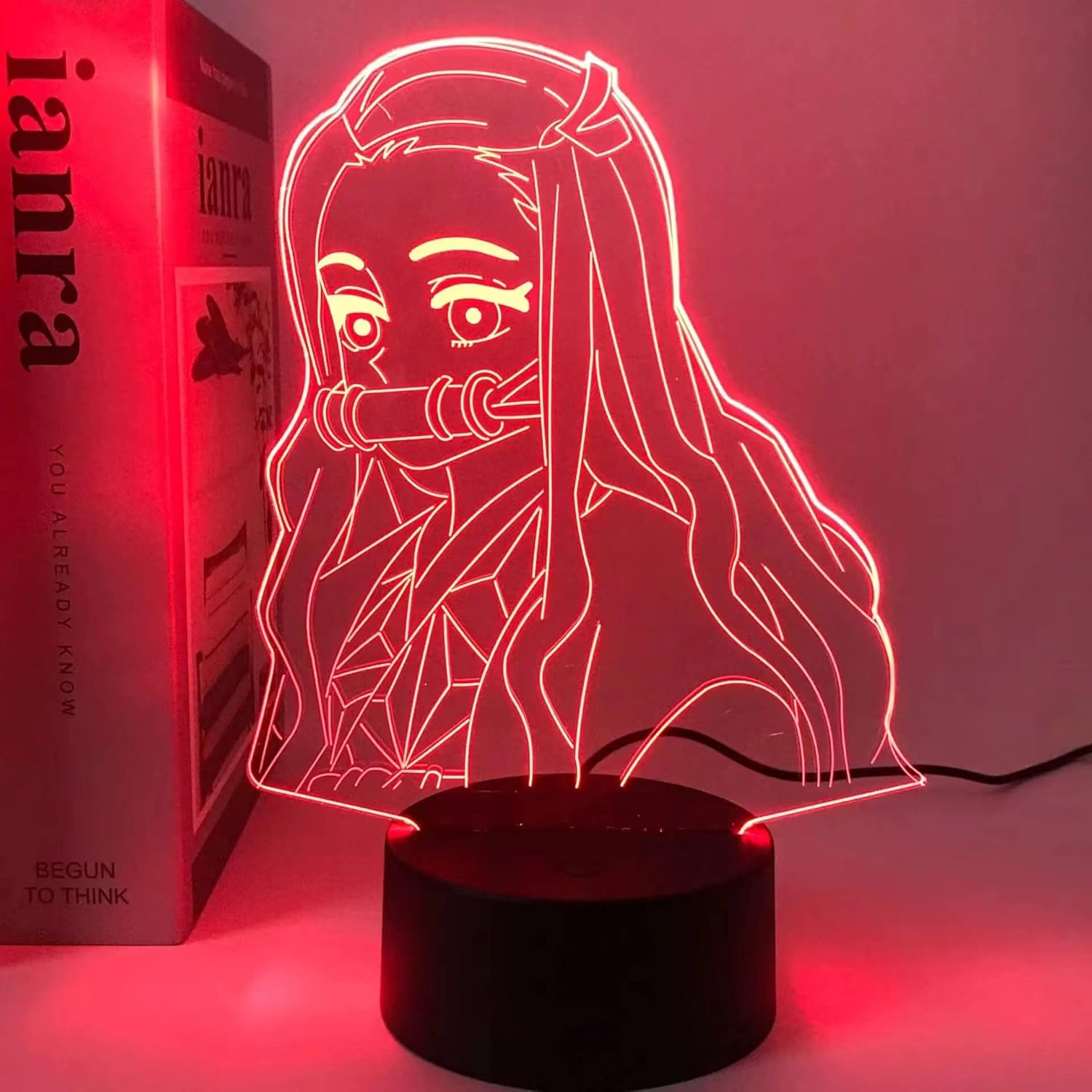 Anime Demon Slayer Nezuko Kamado lamp Cool 3D Illusion Night Lamp Home ...