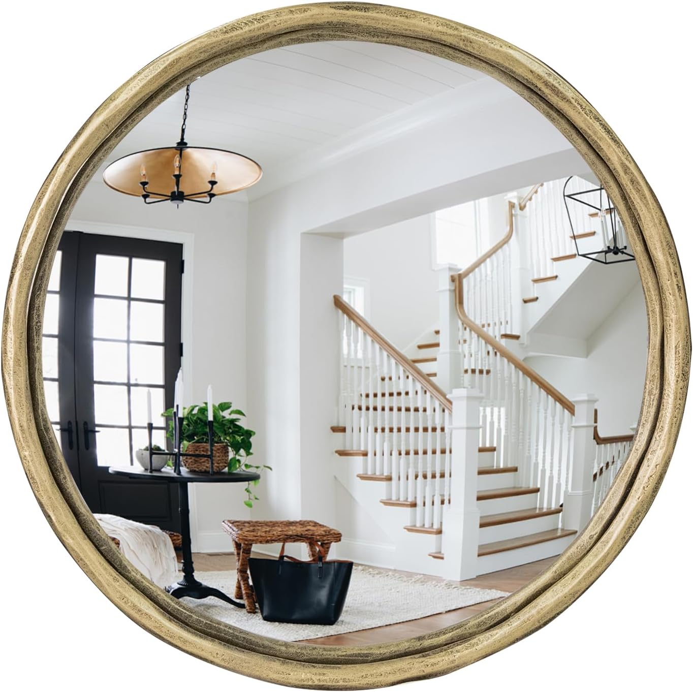 Amazon.com: GIFTTROVE 12" Antique Gold Round Convex Mirror, Small ...