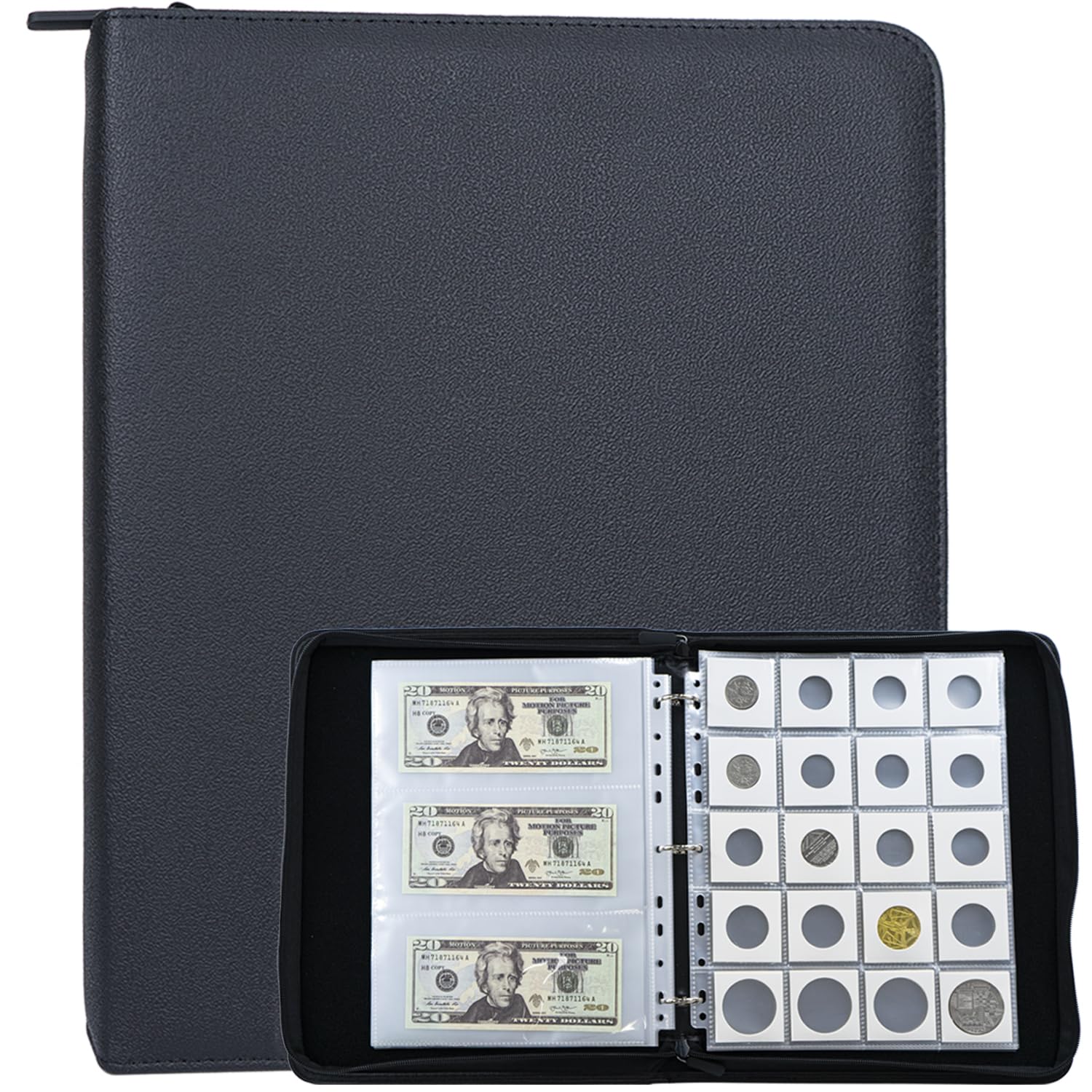 Amazon.com: Coin & Cash Collection Book, Binder Holder Album with 200 ...